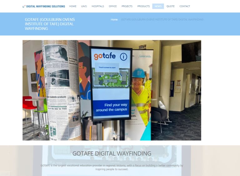 DIGITAL WAYFINDING AT TAFE EDUCATION CENTRES - Digital Signage Blog